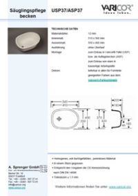 Mineralwerkstoff Varicor® Säuglingspflegebecken